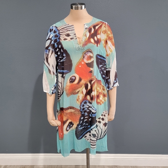 Seven Sisters | Tops | Seven Sisters Australia Semi Sheer Blue ...